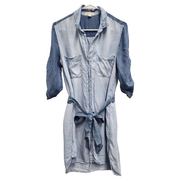 cloth & stone | Dresses | Cloth Stone Womens Shirt Dress Medium Blue ...